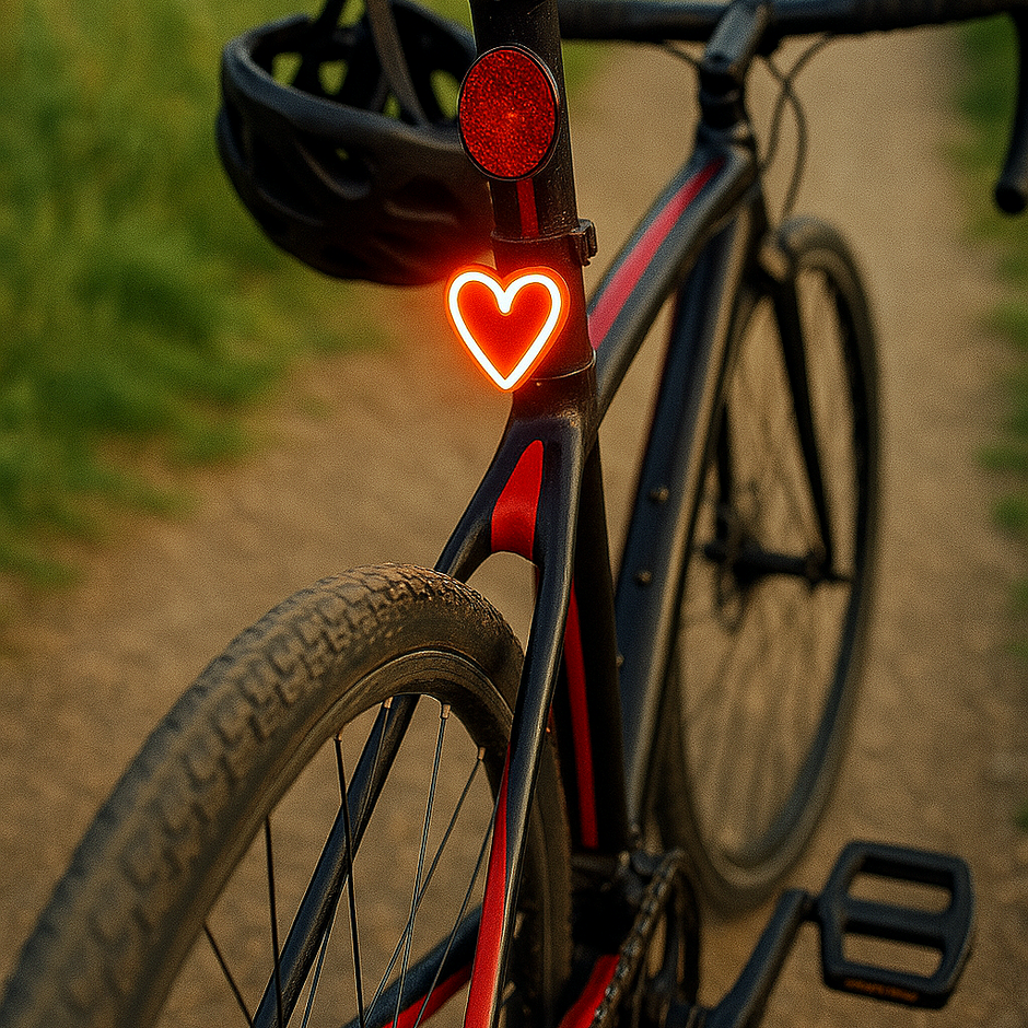 HeartGlow Pro Heart-Shaped LED Tail Light for Bikes | Waterproof ...