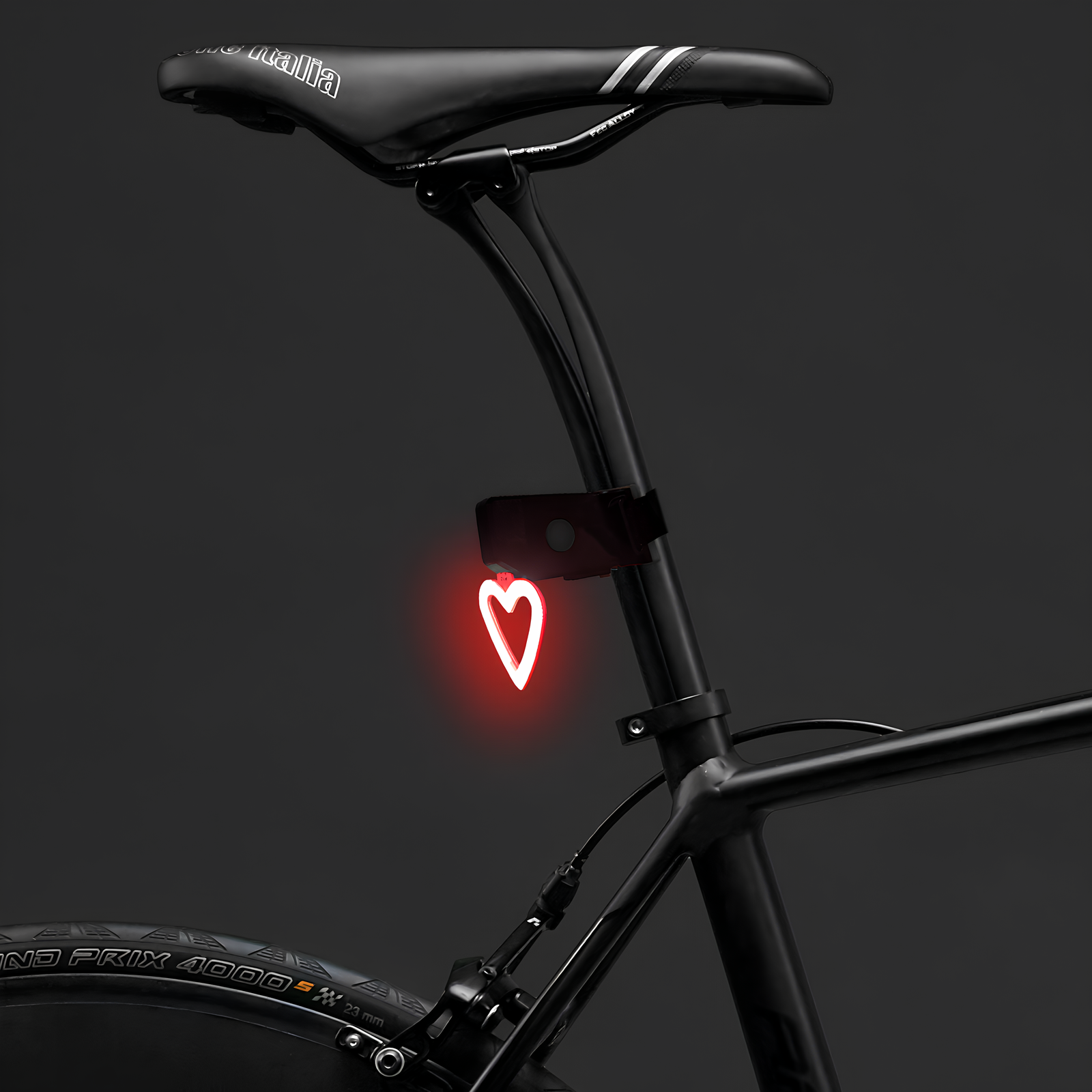 HeartGlow Pro Heart-Shaped LED Tail Light for Bikes | Waterproof ...