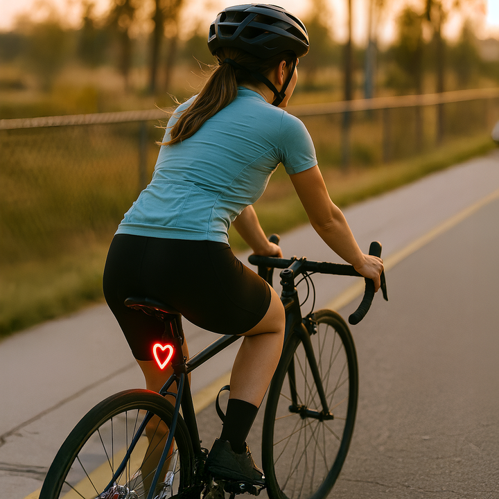HeartGlow Pro Heart-Shaped LED Tail Light for Bikes | Waterproof ...