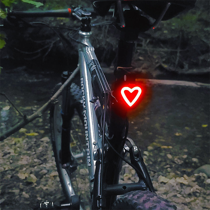 Cyclamore Heart-Shaped LED Tail Light for Bikes | Waterproof ...