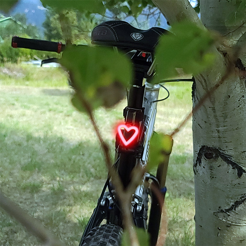Cyclamore Heart-Shaped LED Tail Light for Bikes | Waterproof ...