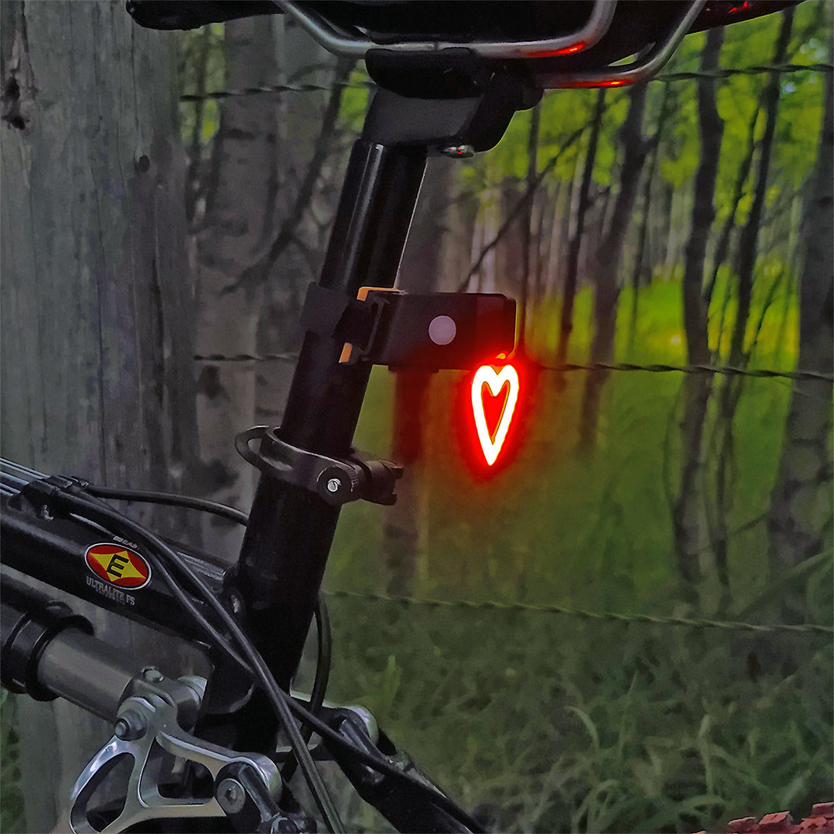 HeartGlow Pro Heart-Shaped LED Tail Light for Bikes | Waterproof ...