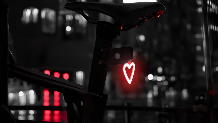 HeartGlow Pro Heart-Shaped LED Tail Light for Bikes | Waterproof ...