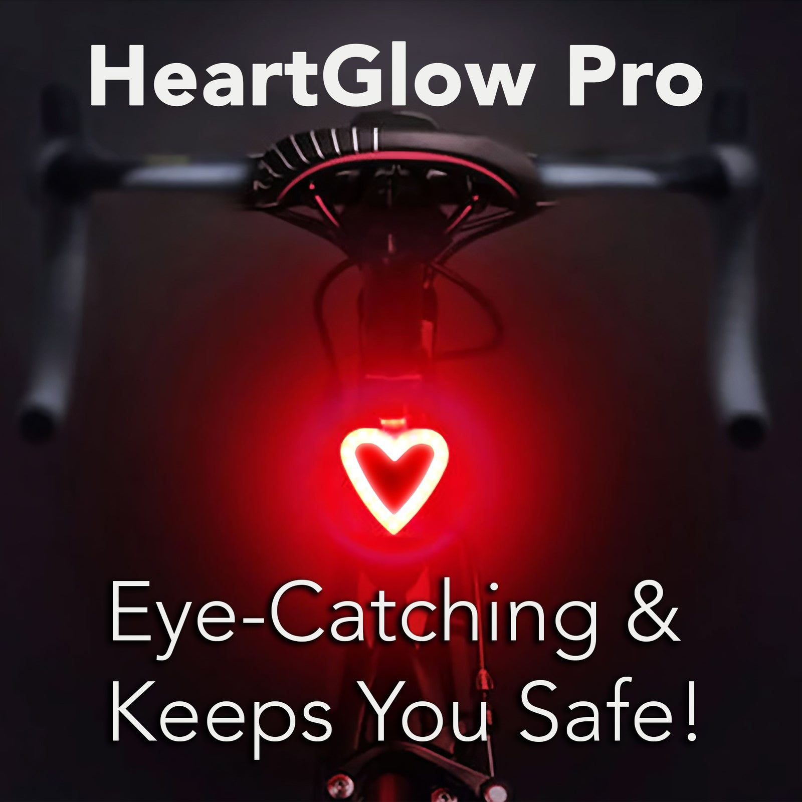 HeartGlow Pro Heart-Shaped LED Tail Light for Bikes | Waterproof ...